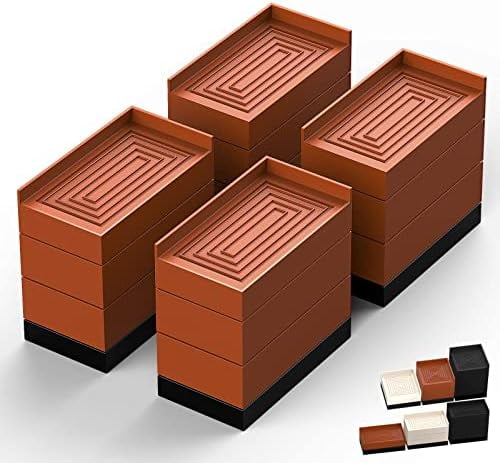 Furniture Risers, Bed/Sofa/Desk/Table/Chair Leg/Fridge Lifts to 1.5, 3 ...