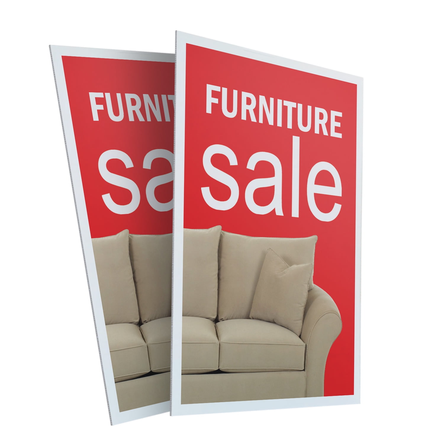 Furniture Sale (2-PACK) 24" x 36" Plastic Signs | Sign Insert 4mm ...