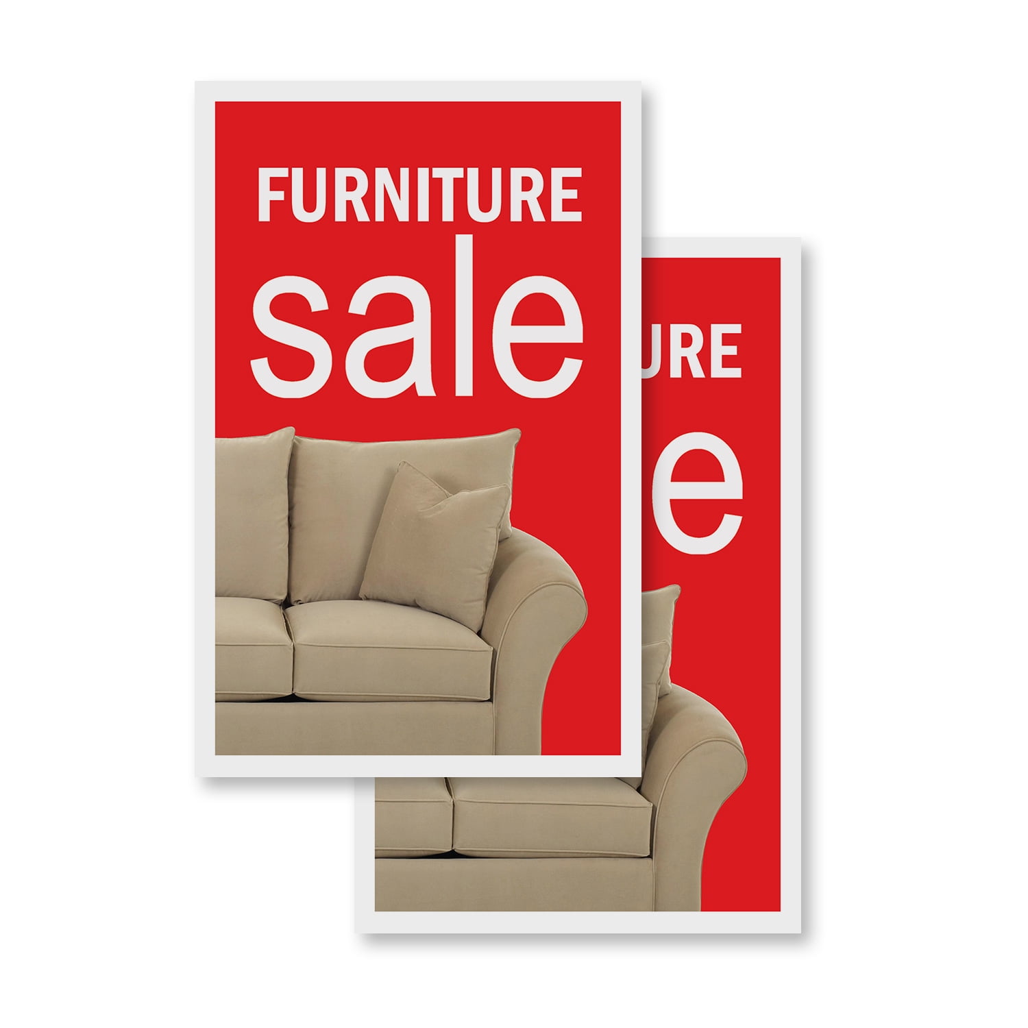 Furniture Sale (2-PACK) 24" x 36" Vinyl Decals | Sign Insert Peel ...