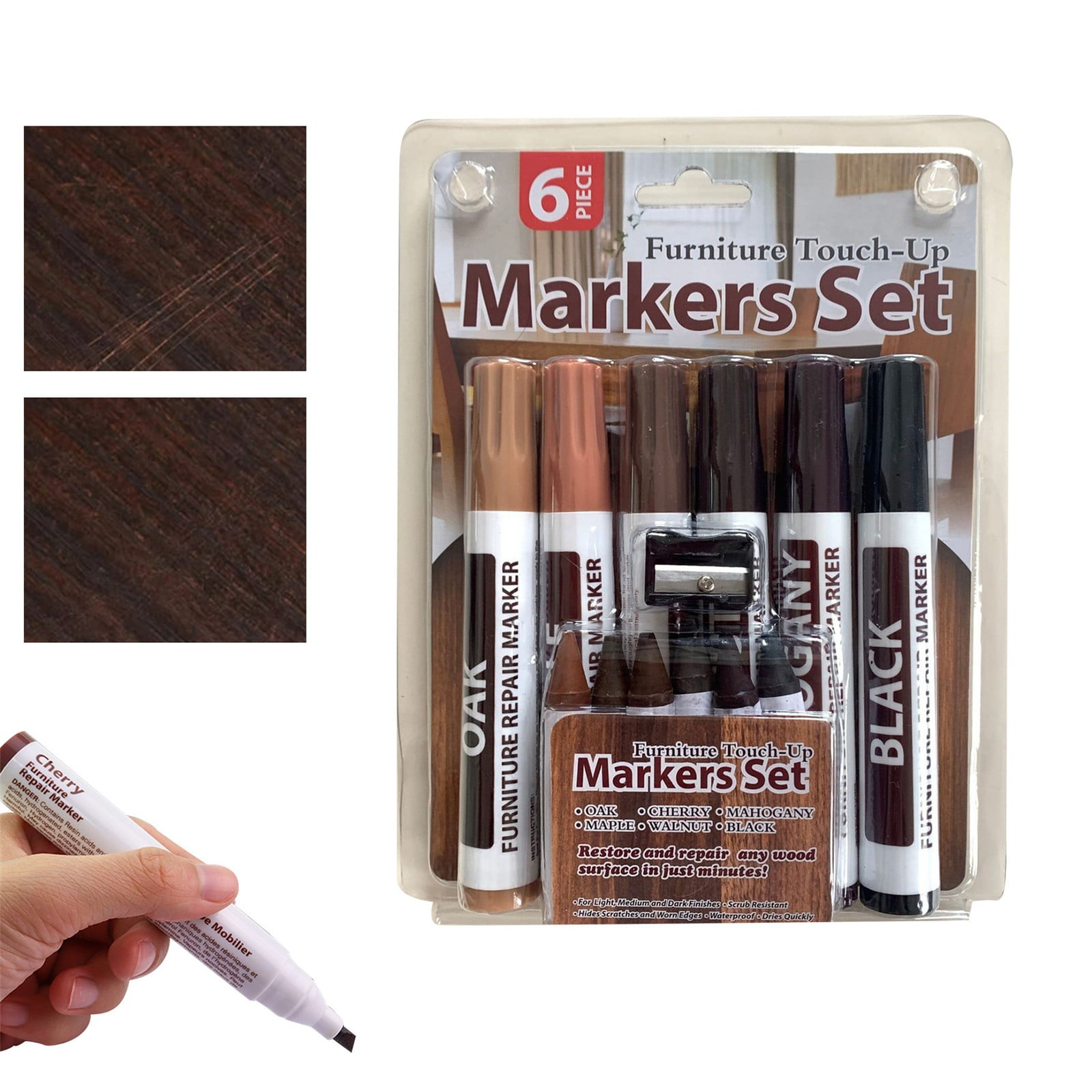 Furniture Scratch Repair Pen Kit, 2.5ML Wood Floor Marker & Touch Up ...