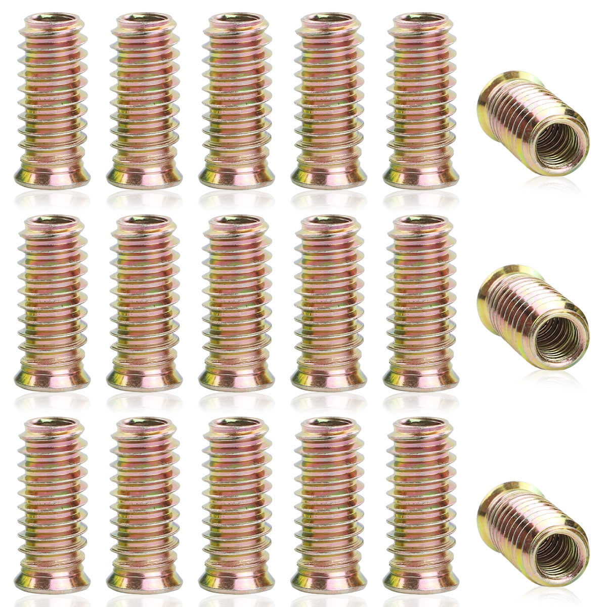 Furniture Screw-in Nut Assorted Kit, Threaded Wood Inserts High Quality ...