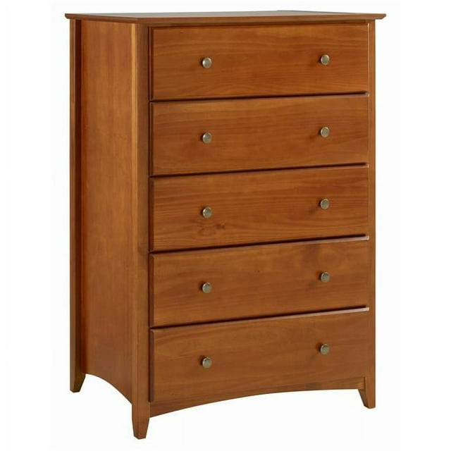Furniture Shaker Style 5 Drawer Chest - Cherry - Walmart.com