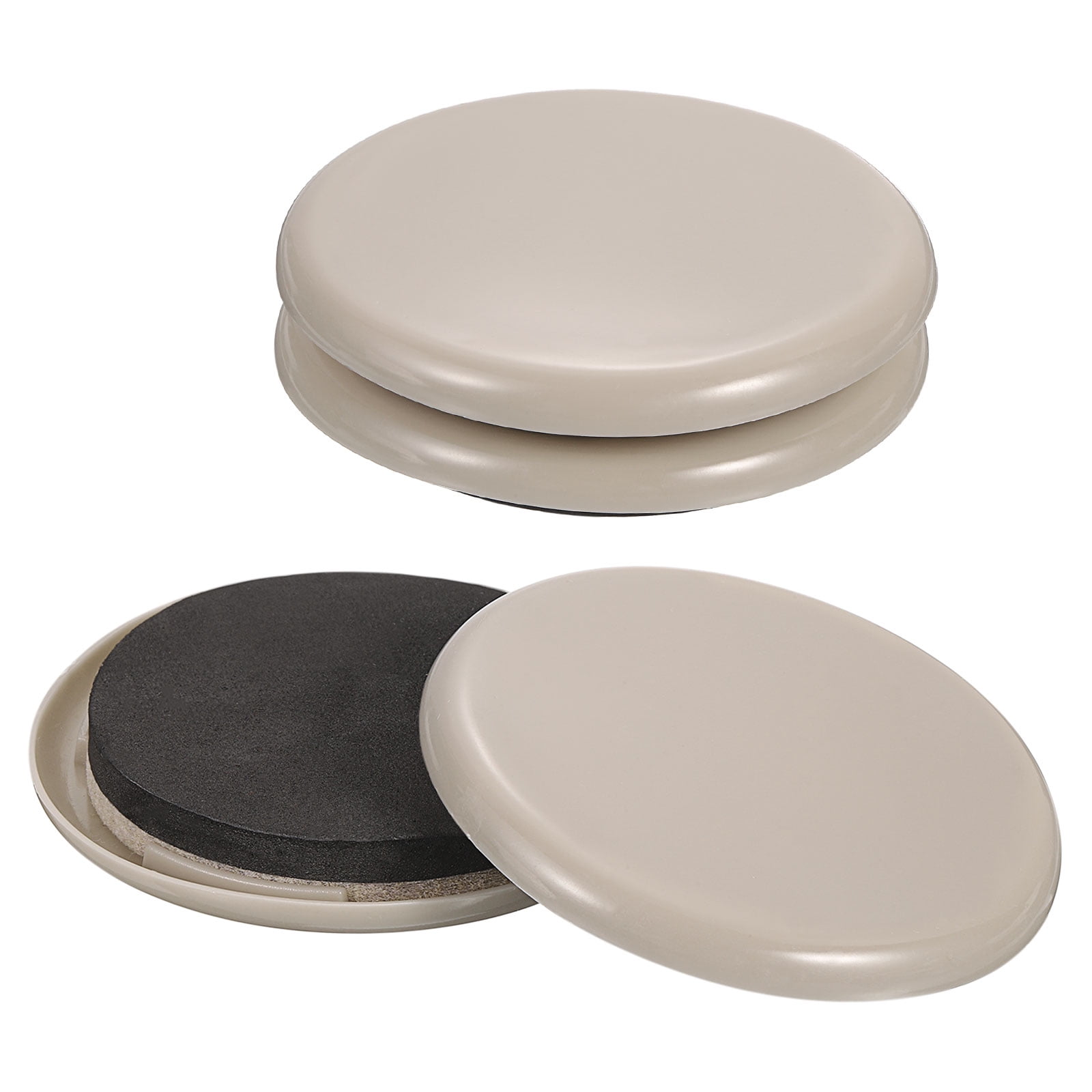Furniture Sliders, 4 Pack 3.5" - Plastic Removable Reusable Round ...