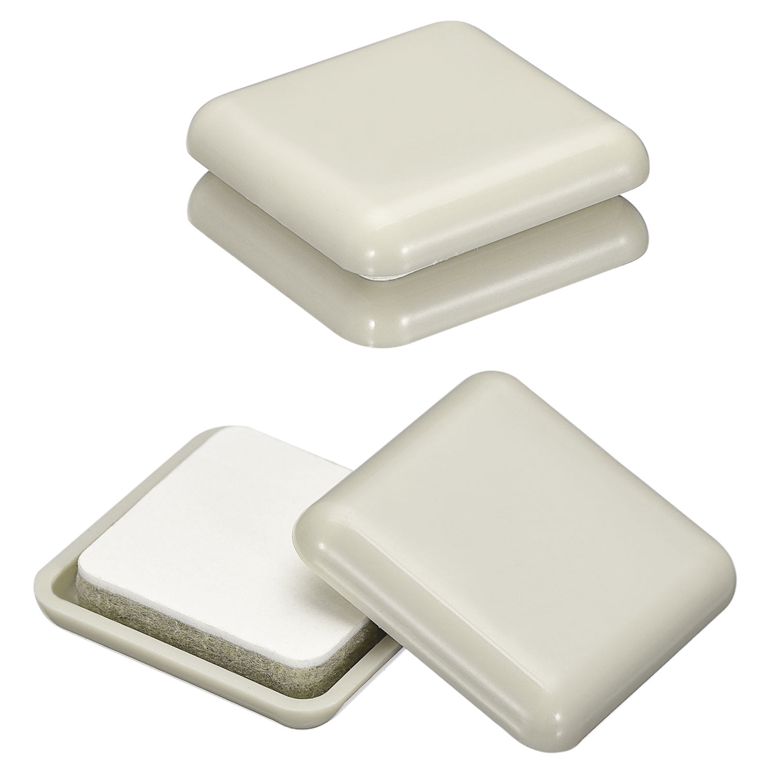Uxcell Furniture Sliders Plastic Self-adhesive Square Sliding Pads ...