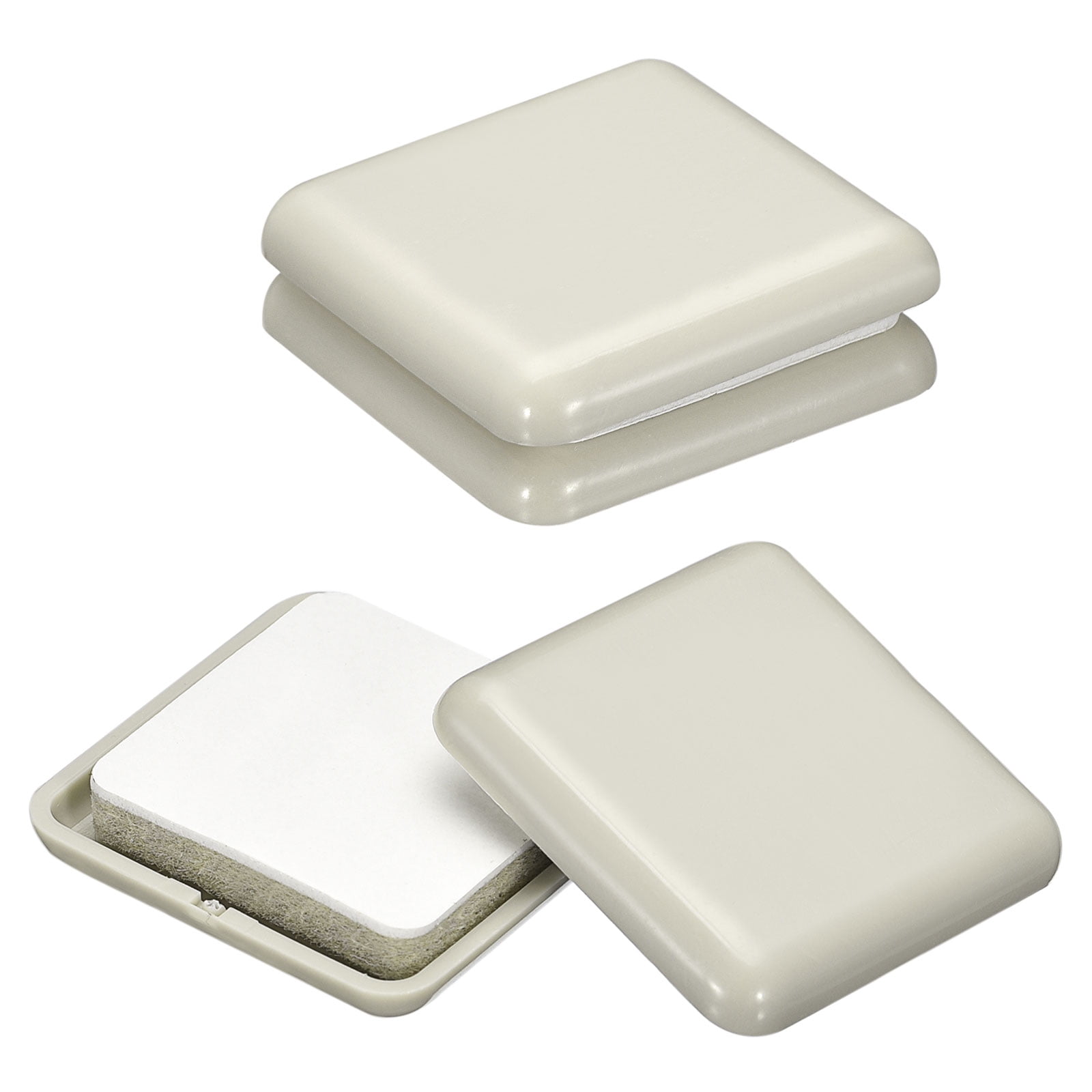 Furniture Sliders, 4Pcs 1 3/8" - Plastic Self-adhesive Square Sliding ...