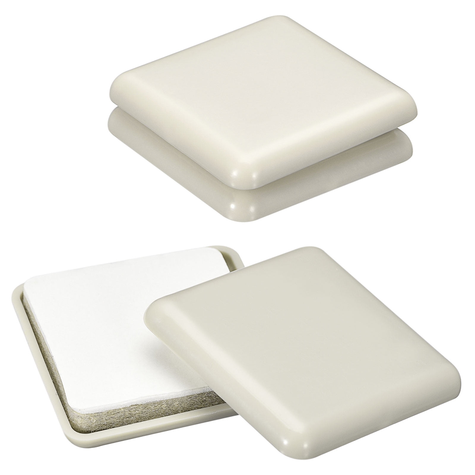 Furniture Sliders, 4Pcs 1 4/7" - Plastic Self-adhesive Square Sliding ...