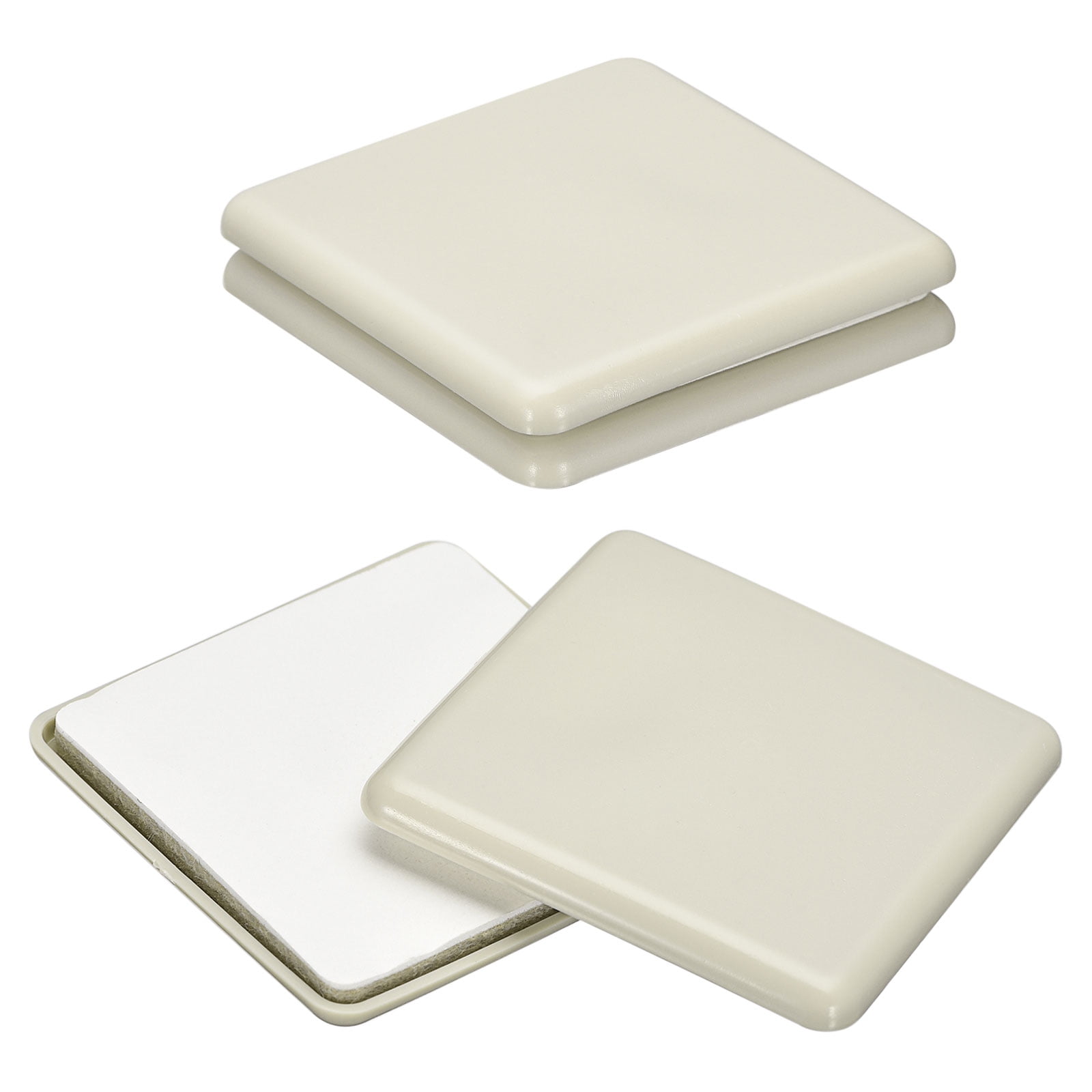 Furniture Sliders, 4Pcs 2 1/2" - Plastic Self-adhesive Square Sliding ...