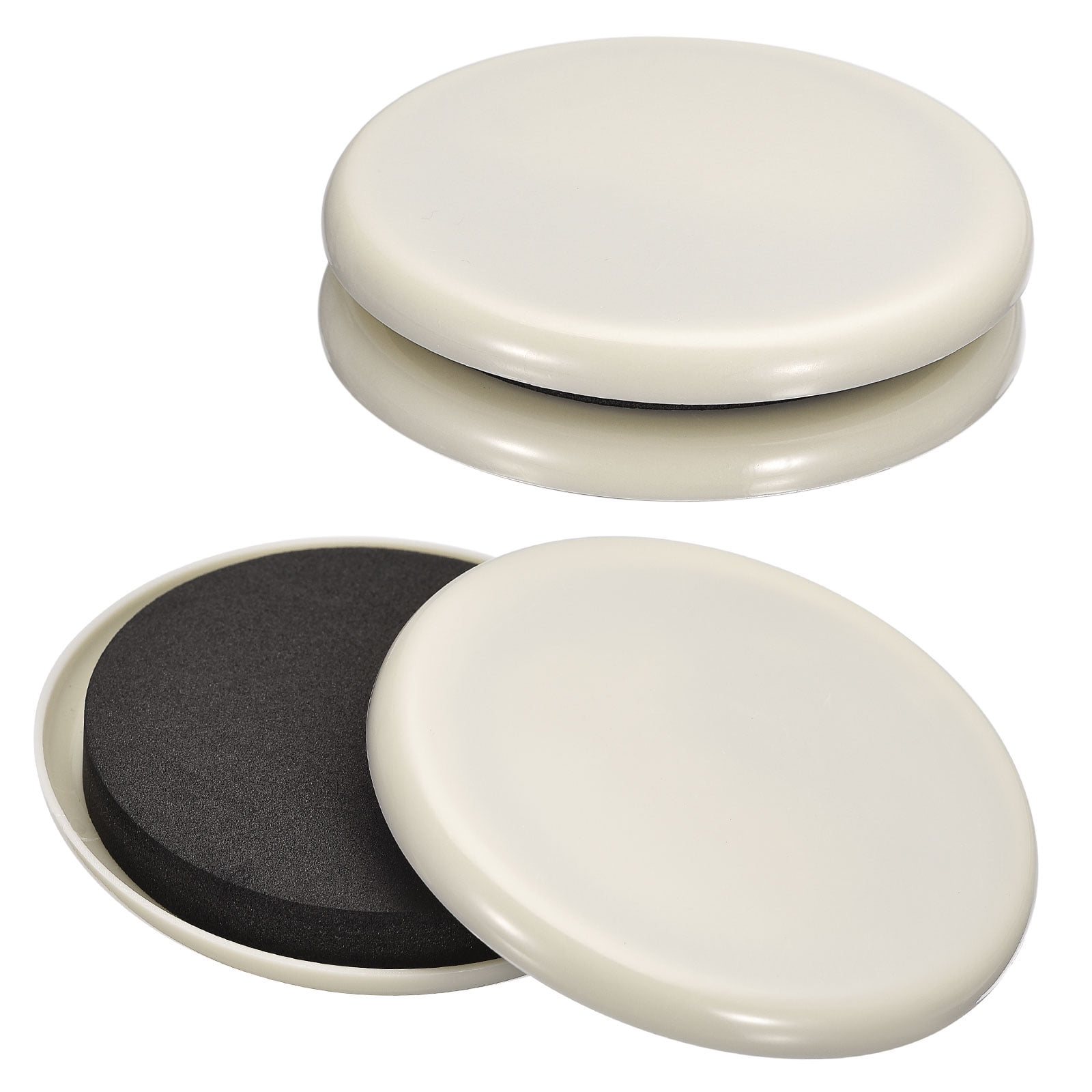 Furniture Sliders, 4Pcs 3.5" - Plastic Reusable Round Sliding Pads ...