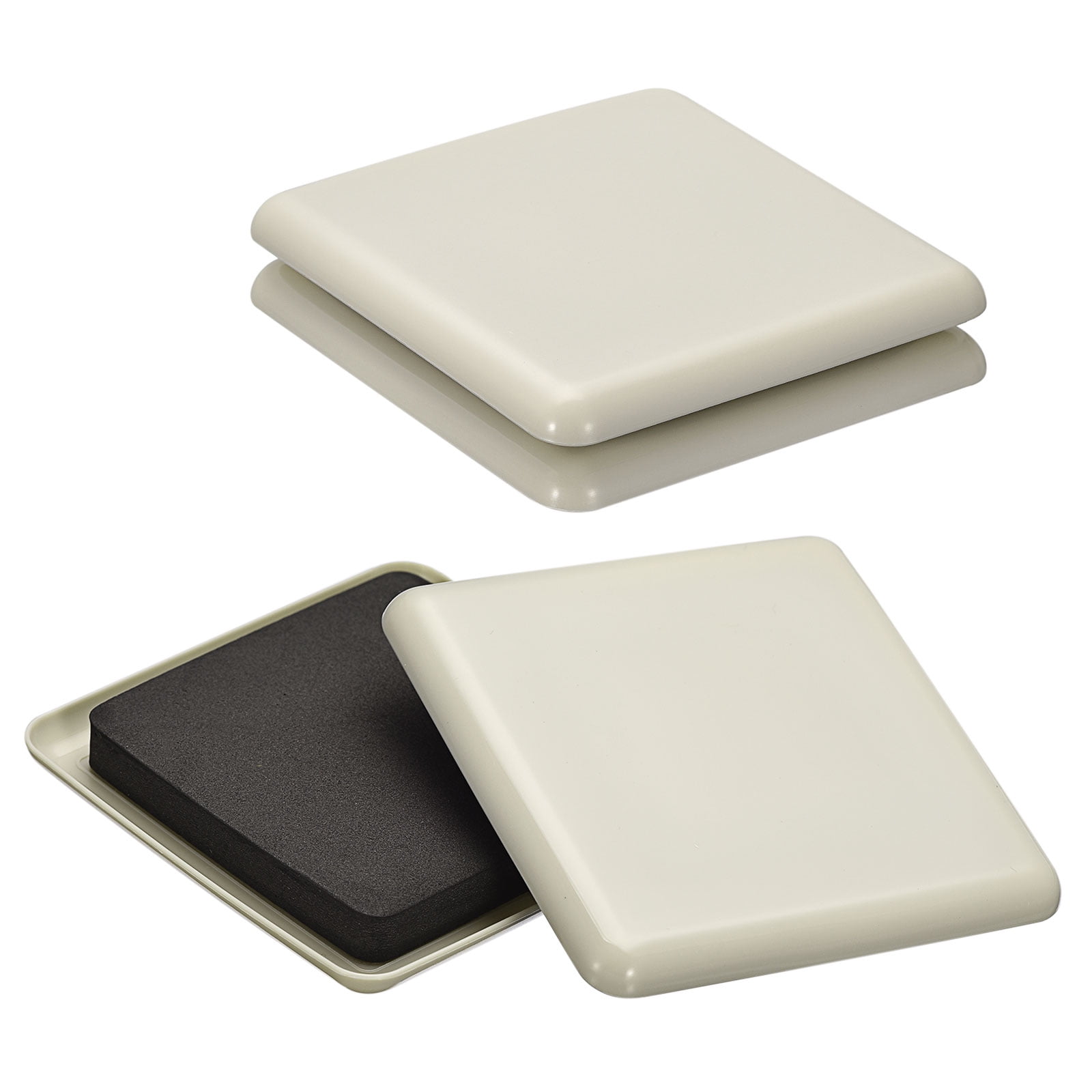 Furniture Sliders, 4Pcs 3.5" - Plastic Reusable Square Sliding Pads ...