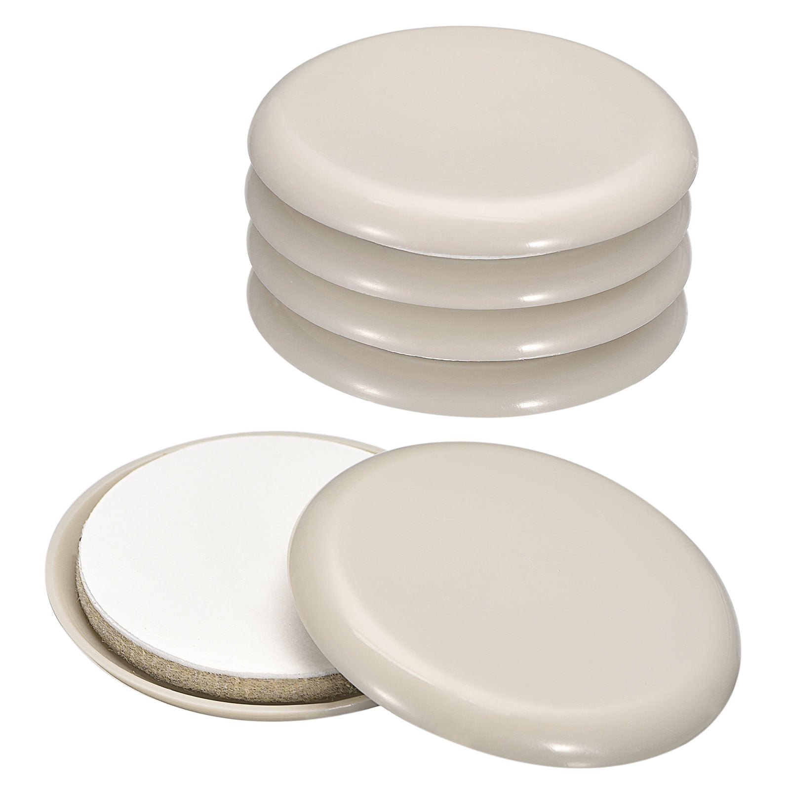 Uxcell Furniture Sliders Plastic Self-adhesive Round Sliding Pads for Carpeted Tile Vinyl ...