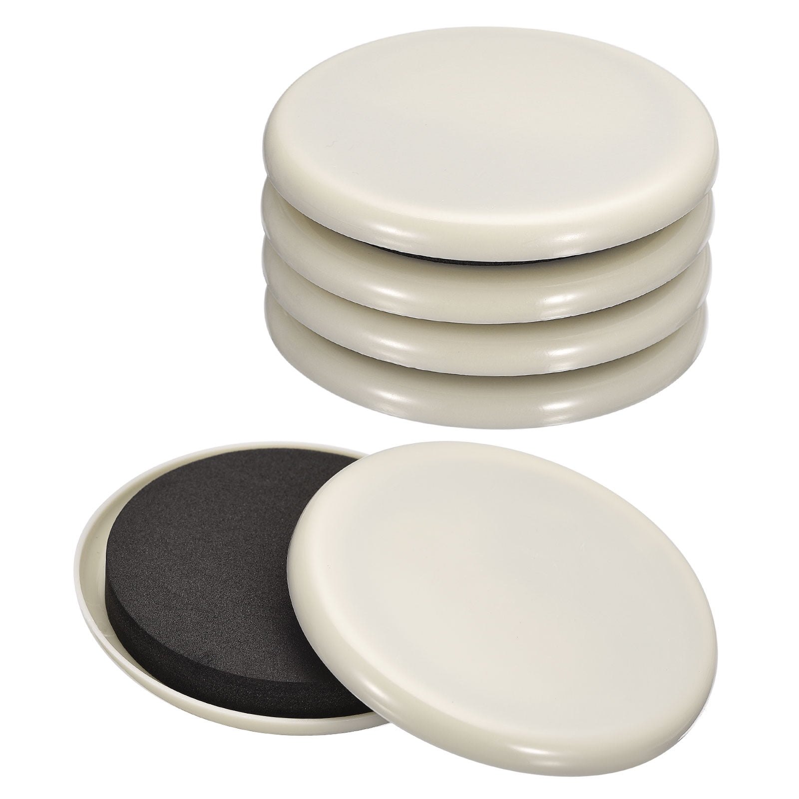 Furniture Sliders, 8Pcs 3.5" - Plastic Reusable Round Sliding Pads ...