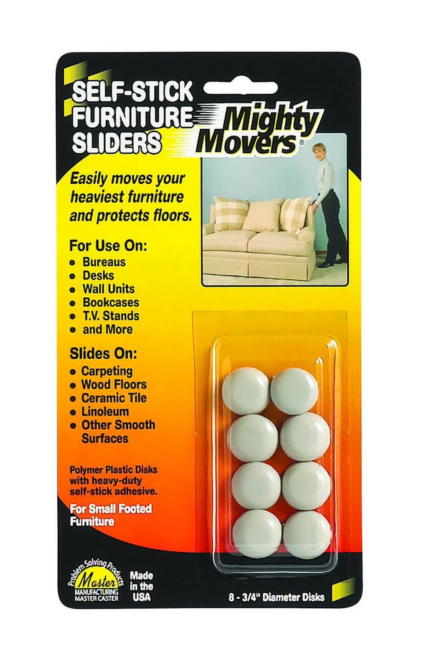 Furniture Sliders, Self-adhesive, Beige, 8/Pack - Walmart.com