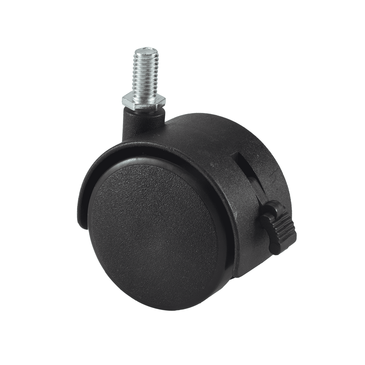 Furniture Swivel Locking Caster 8mm Screw Stem 2-inch Dia Wheel Black ...
