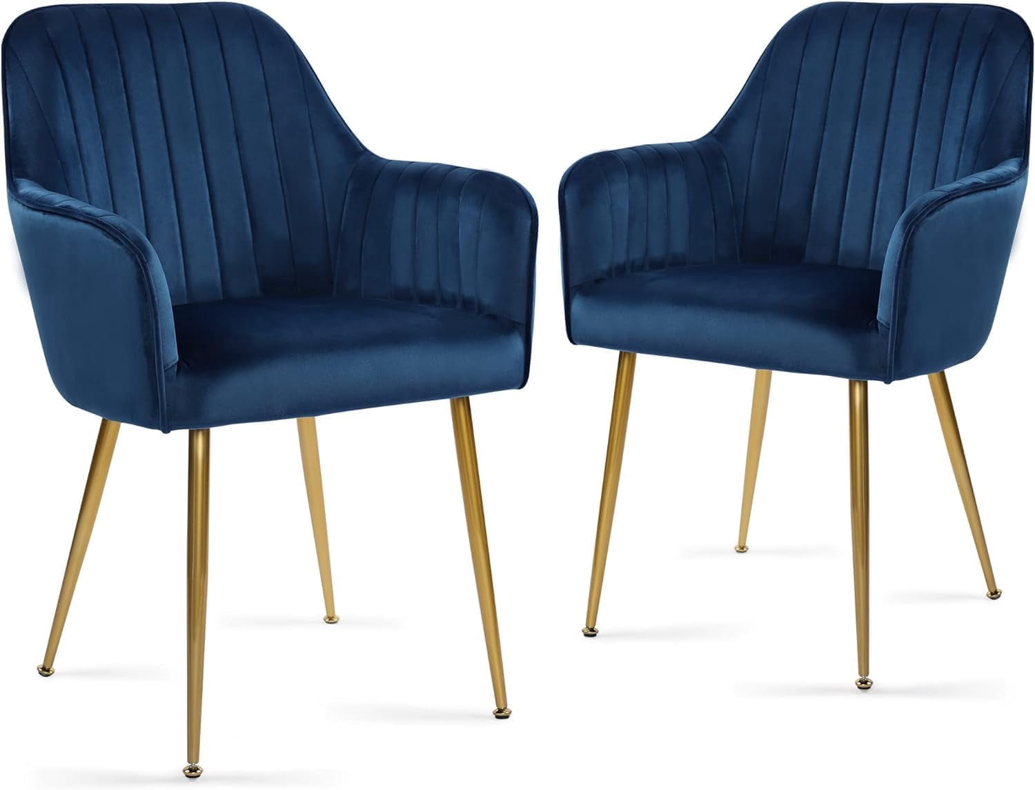 Furniture Velvet Living Dining Room Set of 2 Accent Arm Chairs ...