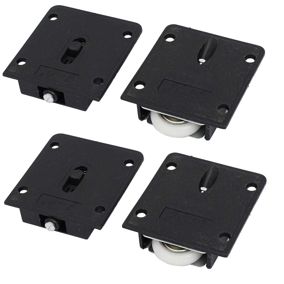 Furniture Wardrobe Adjustable Rectangle Plate Component Sliding Rollers ...