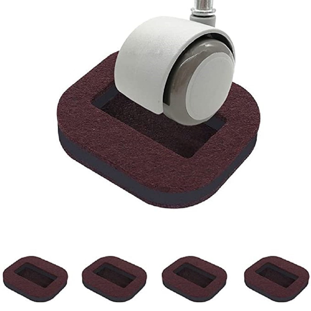 Furniture Caster Cups Felt Pads,5pcs Rolling Chair Leg Floor Protectors ...