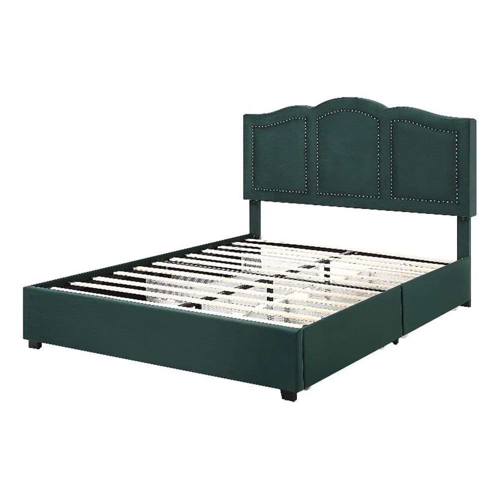 Furniture of America Alameda Fabric Upholstered Full Bed with Drawers ...