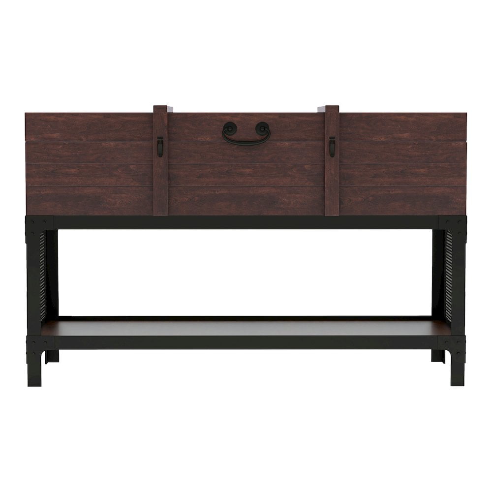 Furniture of America Alda Wood Lift Top Console Table in Vintage Walnut ...