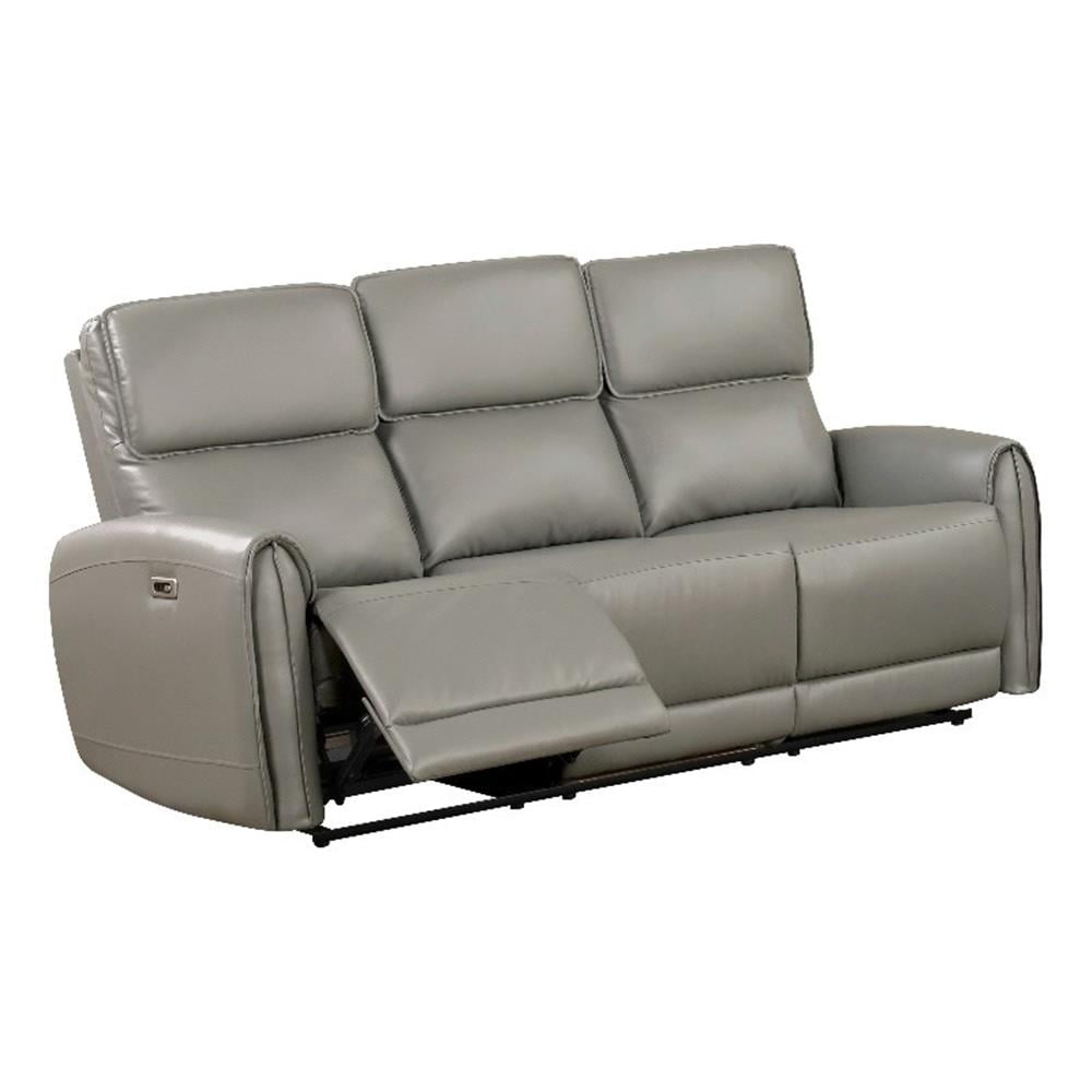 Furniture of America Alipark Faux Leather Power Sofa with USB Ports in ...