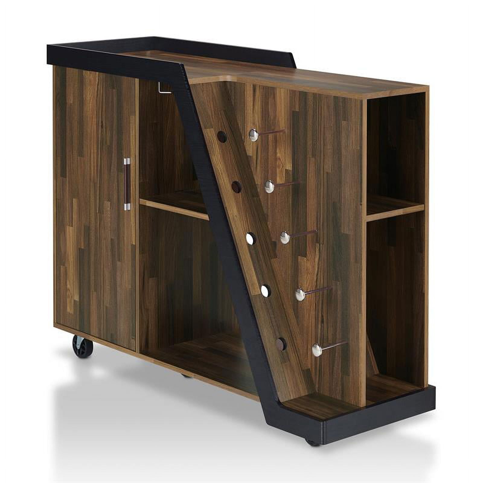 Furniture of America Ando Wood Buffet with Casters in Light Hickory ...