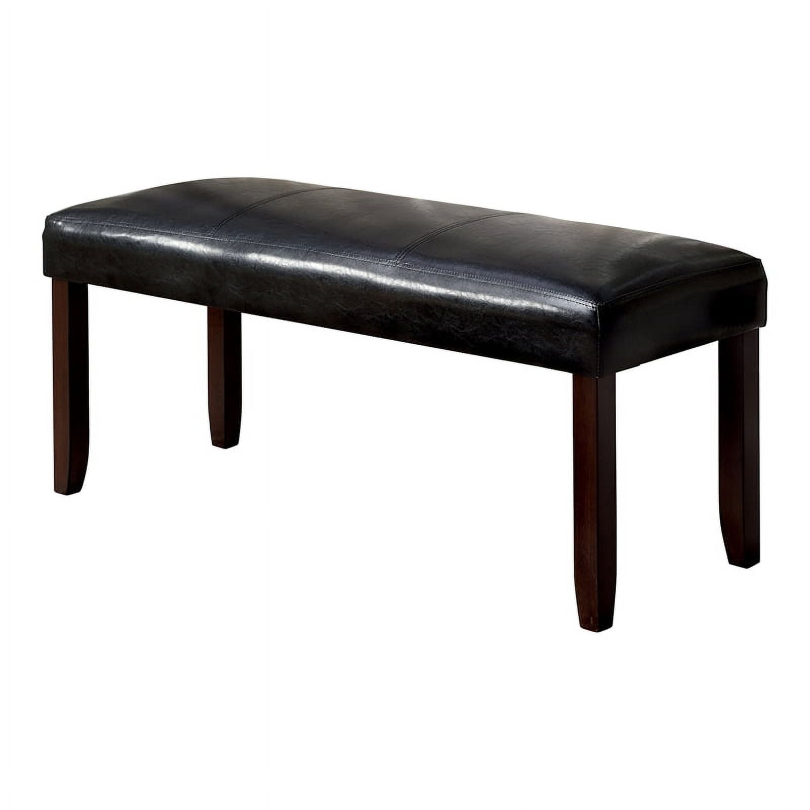 Furniture of America Arena Transitional Wood Padded Dining Bench in ...