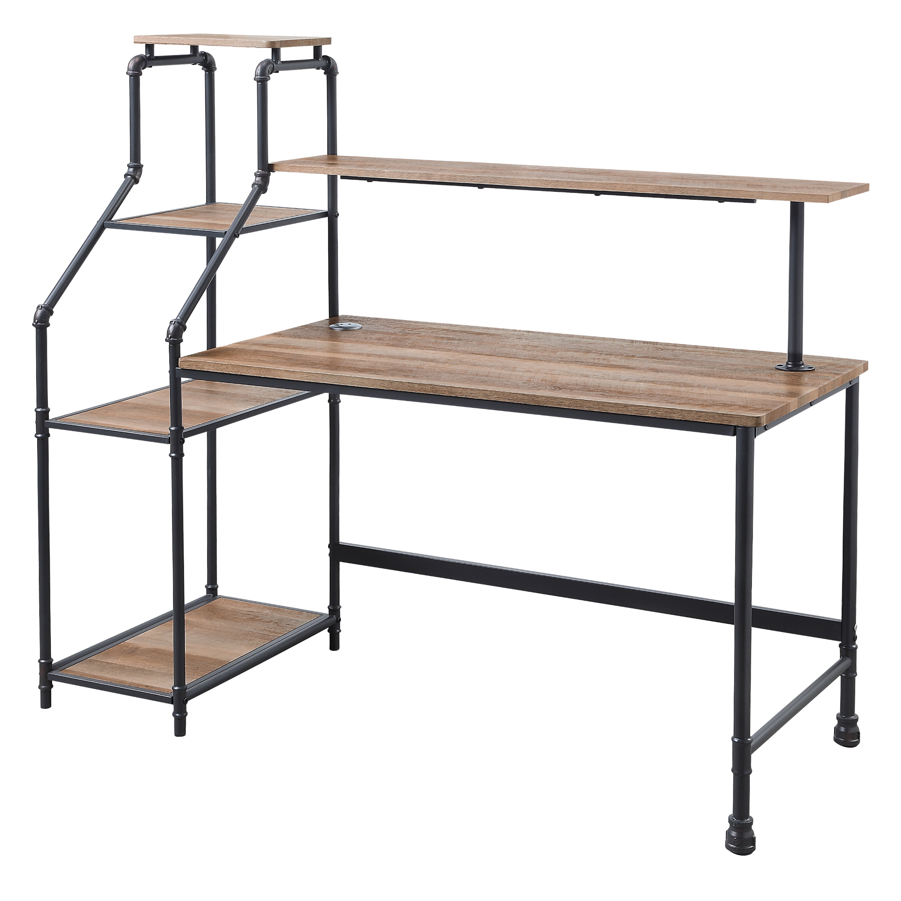 Free Shipping! Furniture of America Asher Industrial Metal Corner Desk ...