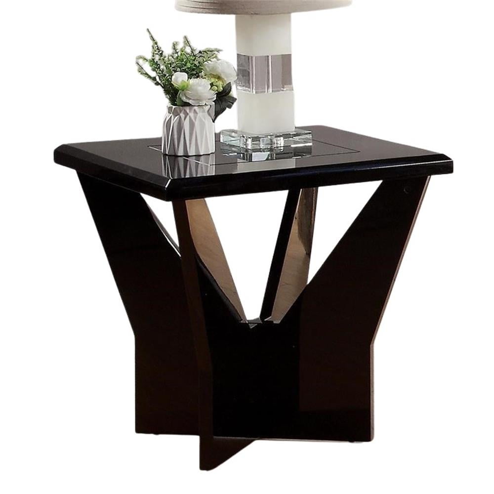 Furniture of America Avens Contemporary Wood Geometric End Table in ...