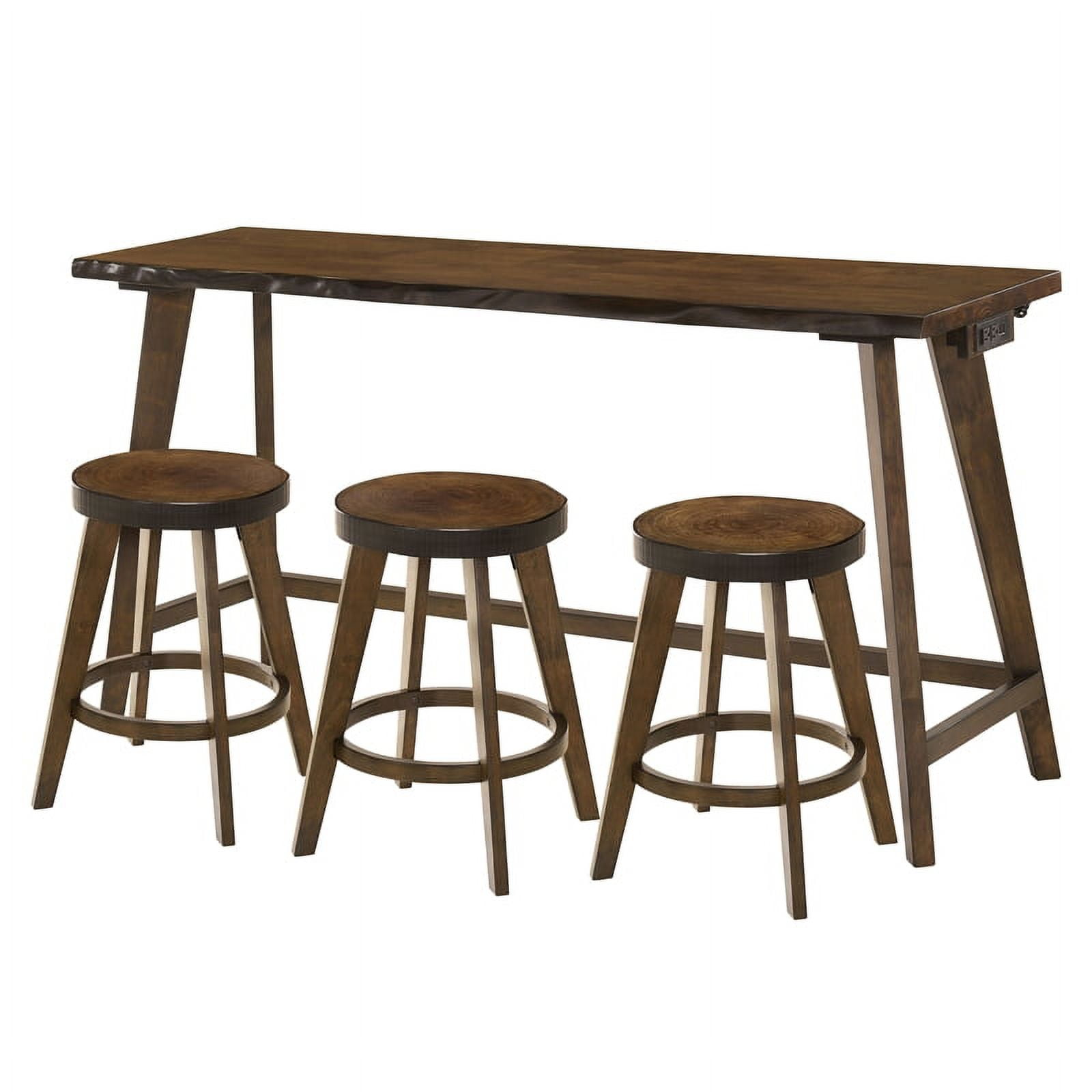 Furniture of America Belma Wood 4-Piece Counter Height Table Set in ...