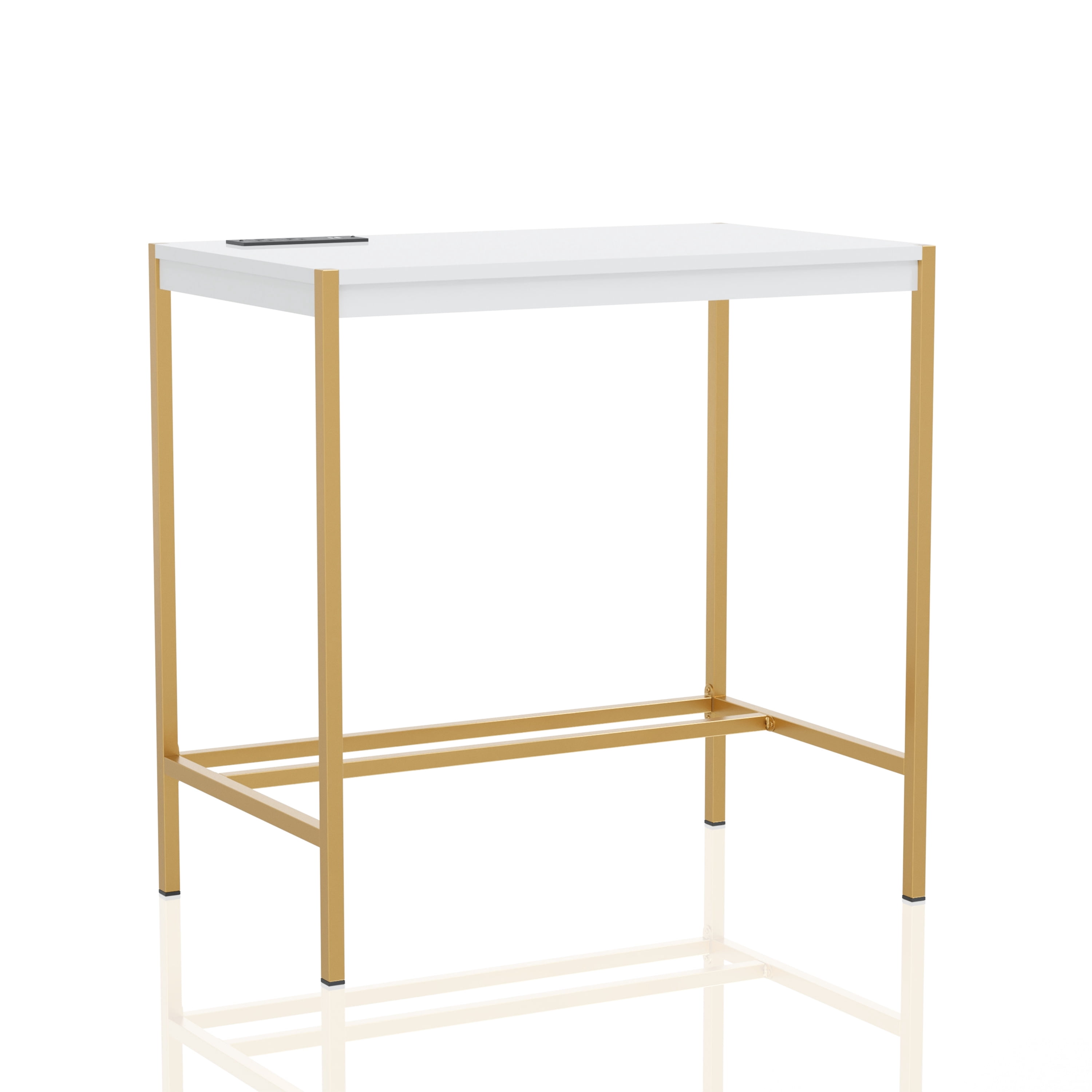 Furniture of America Belzie Modern 30-inch Steel Computer Desk with USB ...