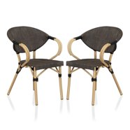 Furniture of America Reo Aluminum Patio Counter Dining Chair in Blue ...