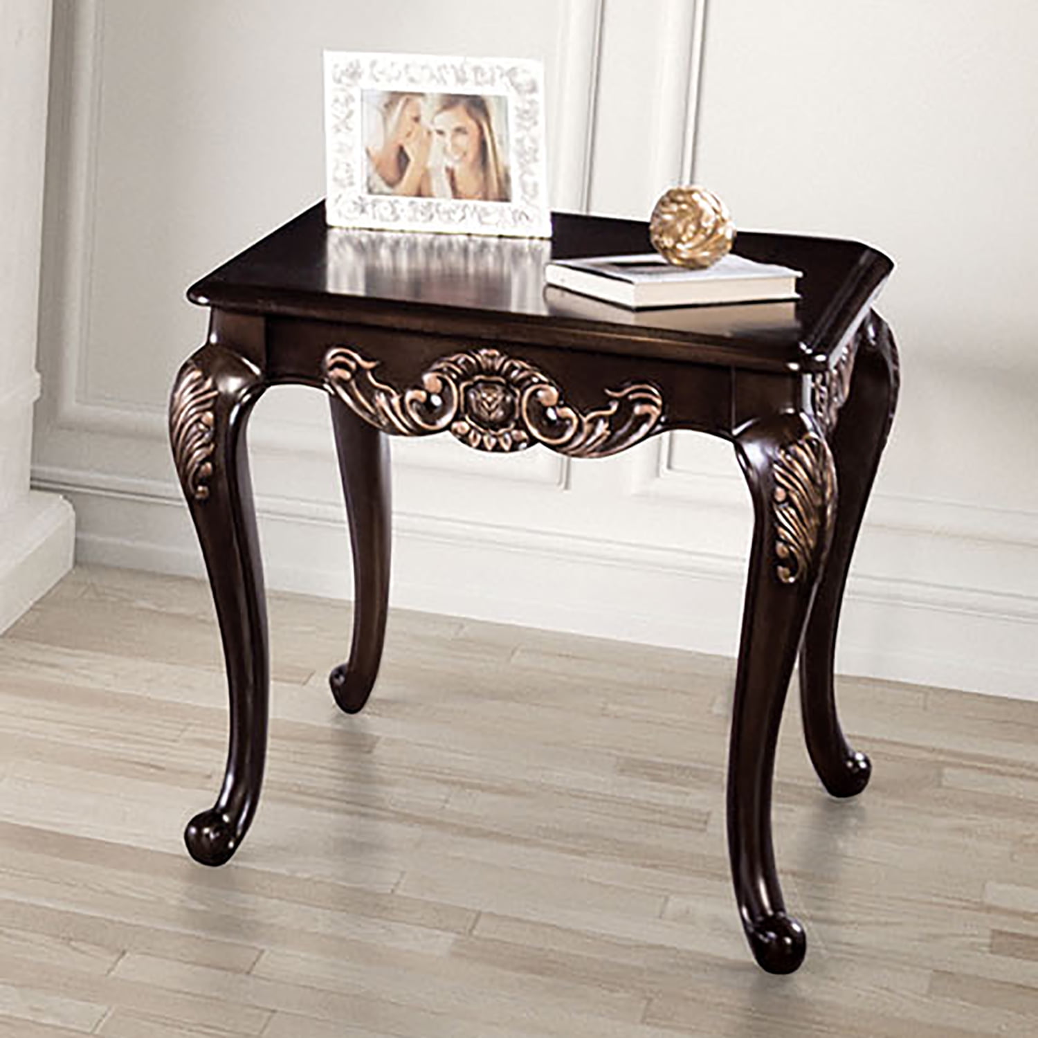 Furniture of America Bowers Traditional Solid Wood 28.5-inch End Table ...