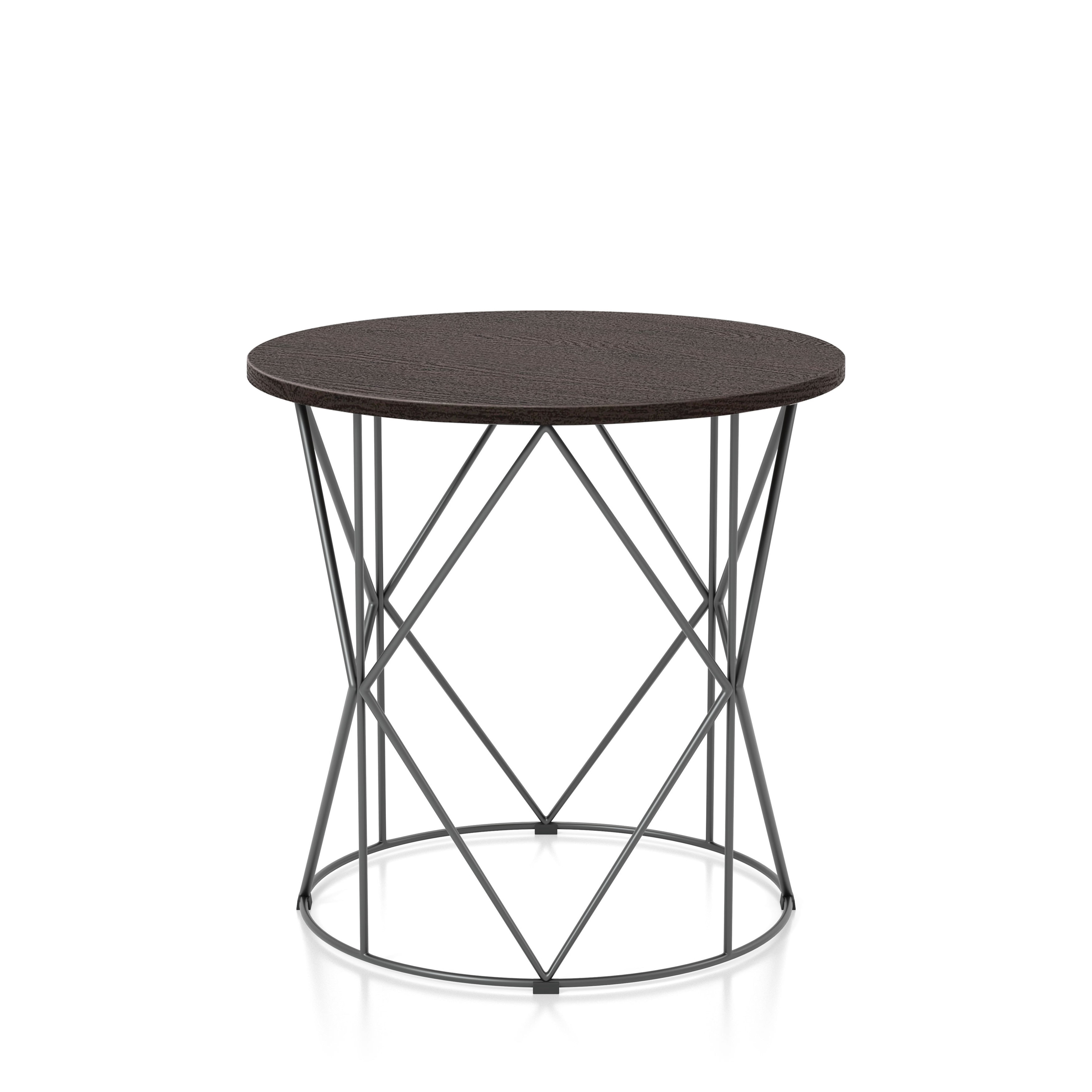 Furniture of America Brigid Modern 23-inch Steel Round Side Table by ...