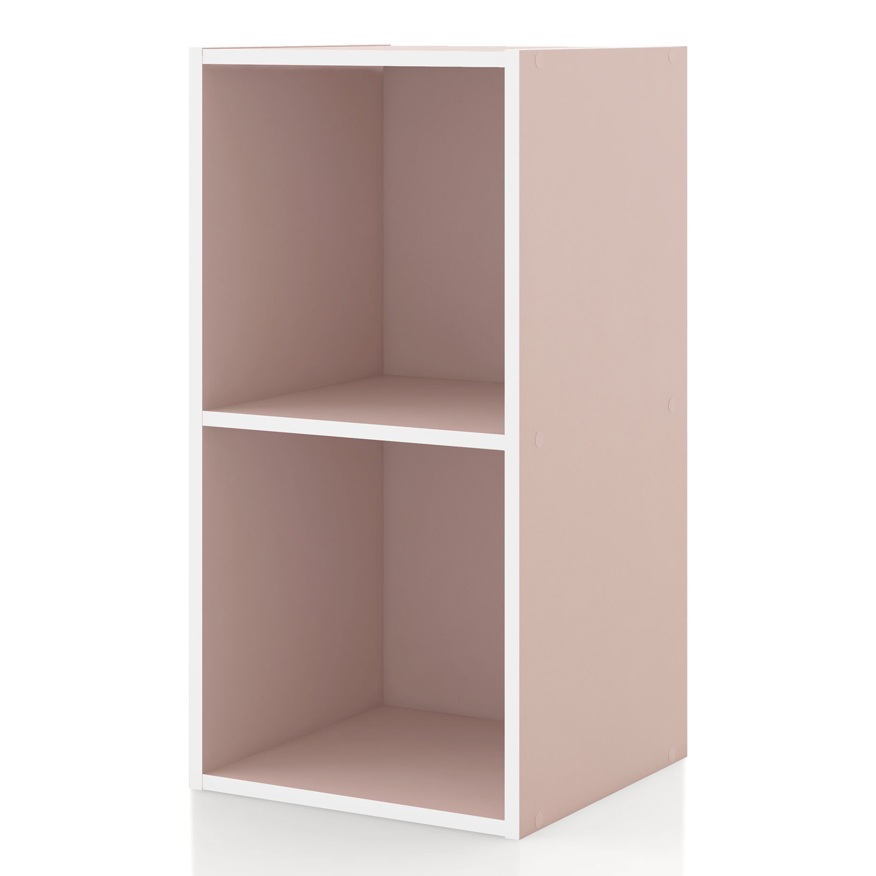 Furniture of America Brooks Stackable 2-Cube Wood Light Pink Kids ...