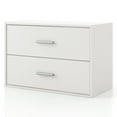 Furniture of America Brooks Stackable 2-Drawer Wood White Cabinet ...