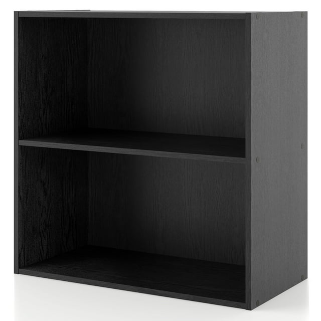 Furniture of America Brooks Stackable 2-Tier Wood Black Bookcase ...