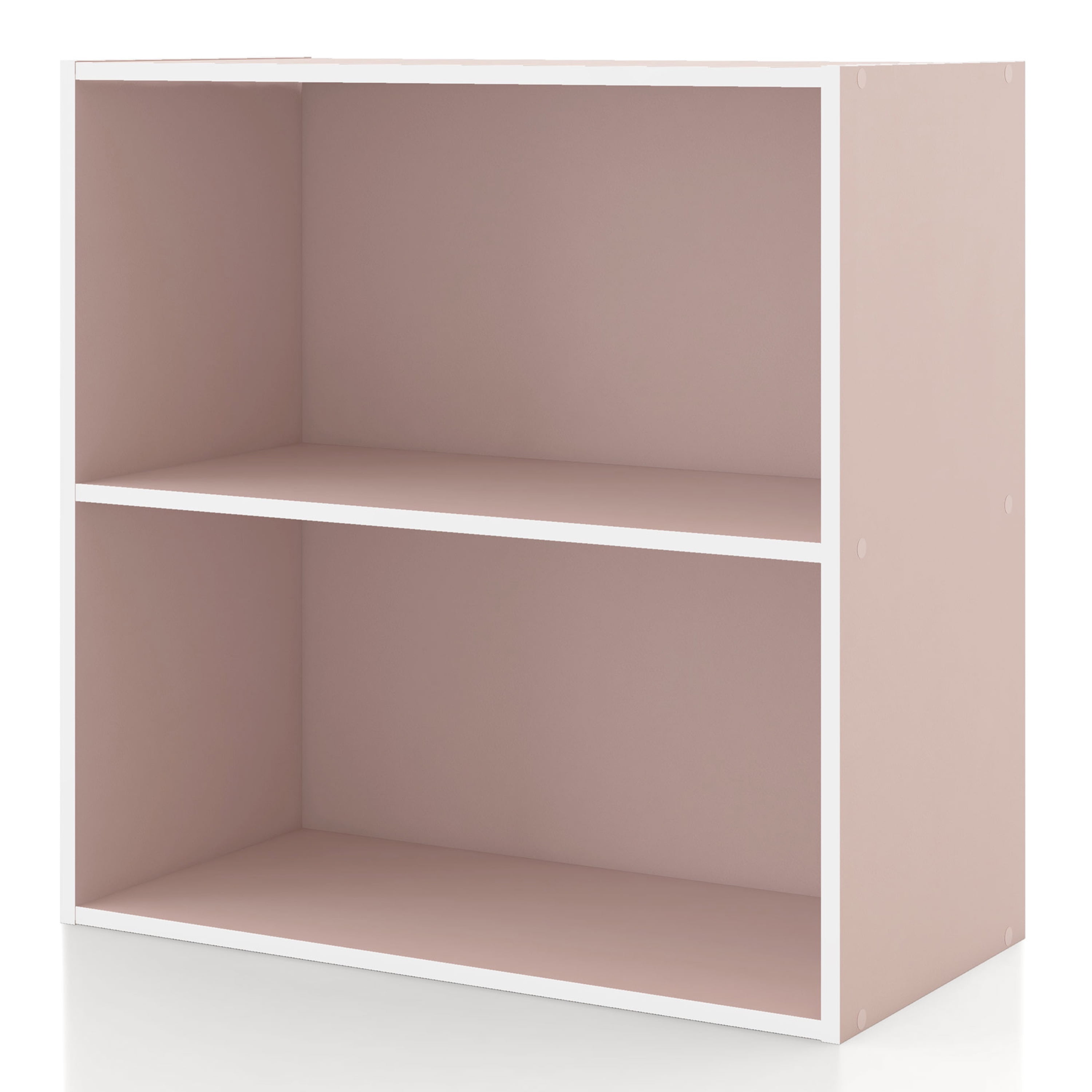 Brooks Stackable 2-Tier Wood Kids Bookcase - Light Pink - Walmart.com