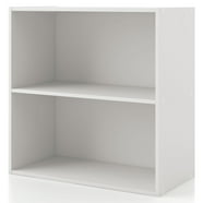 Furinno Gruen 2-Tier Open Shelf Bookcase with 2 Doors Storage Cabinet ...