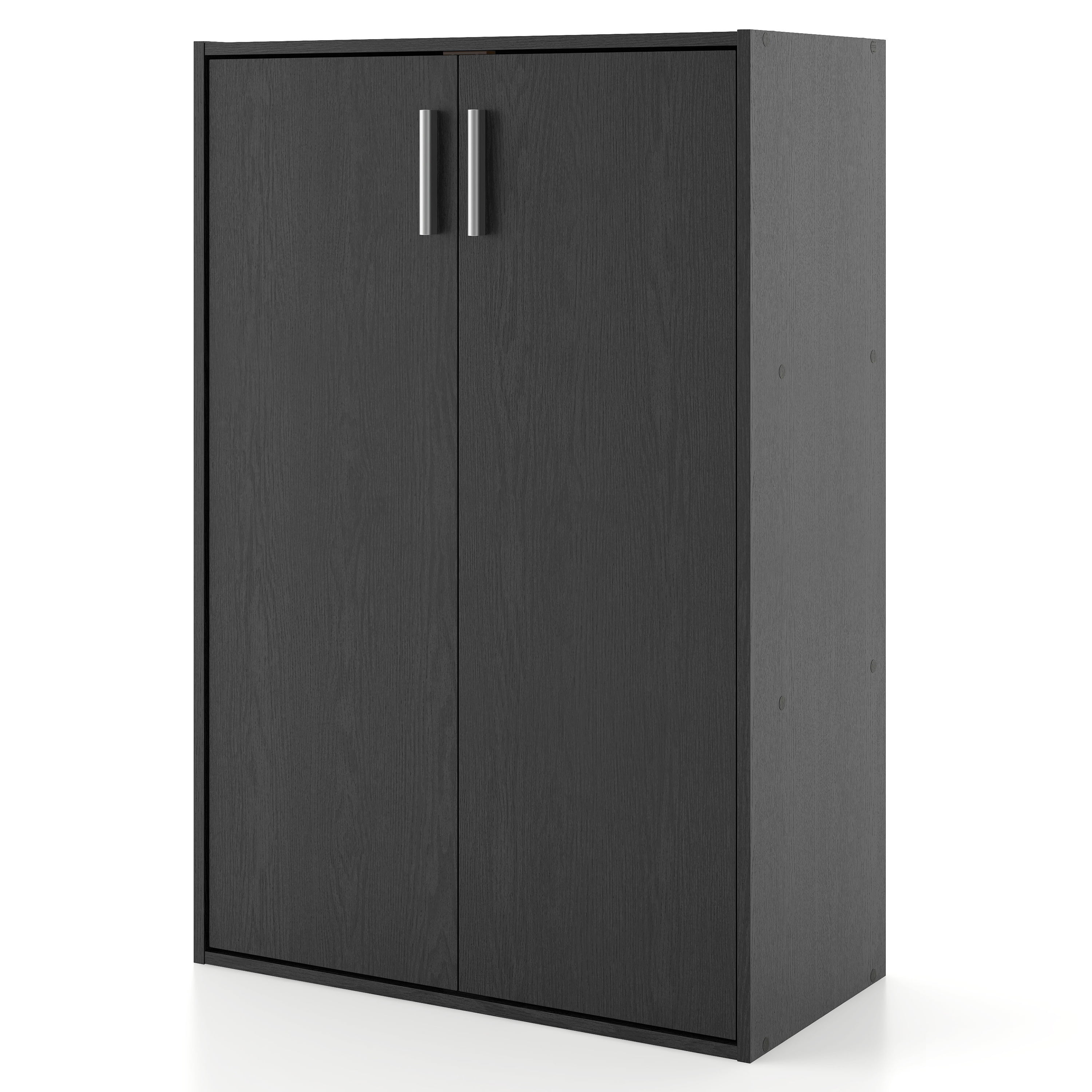 Furniture of America Brooks Stackable 3-Tier Wood Black Cabinet with ...