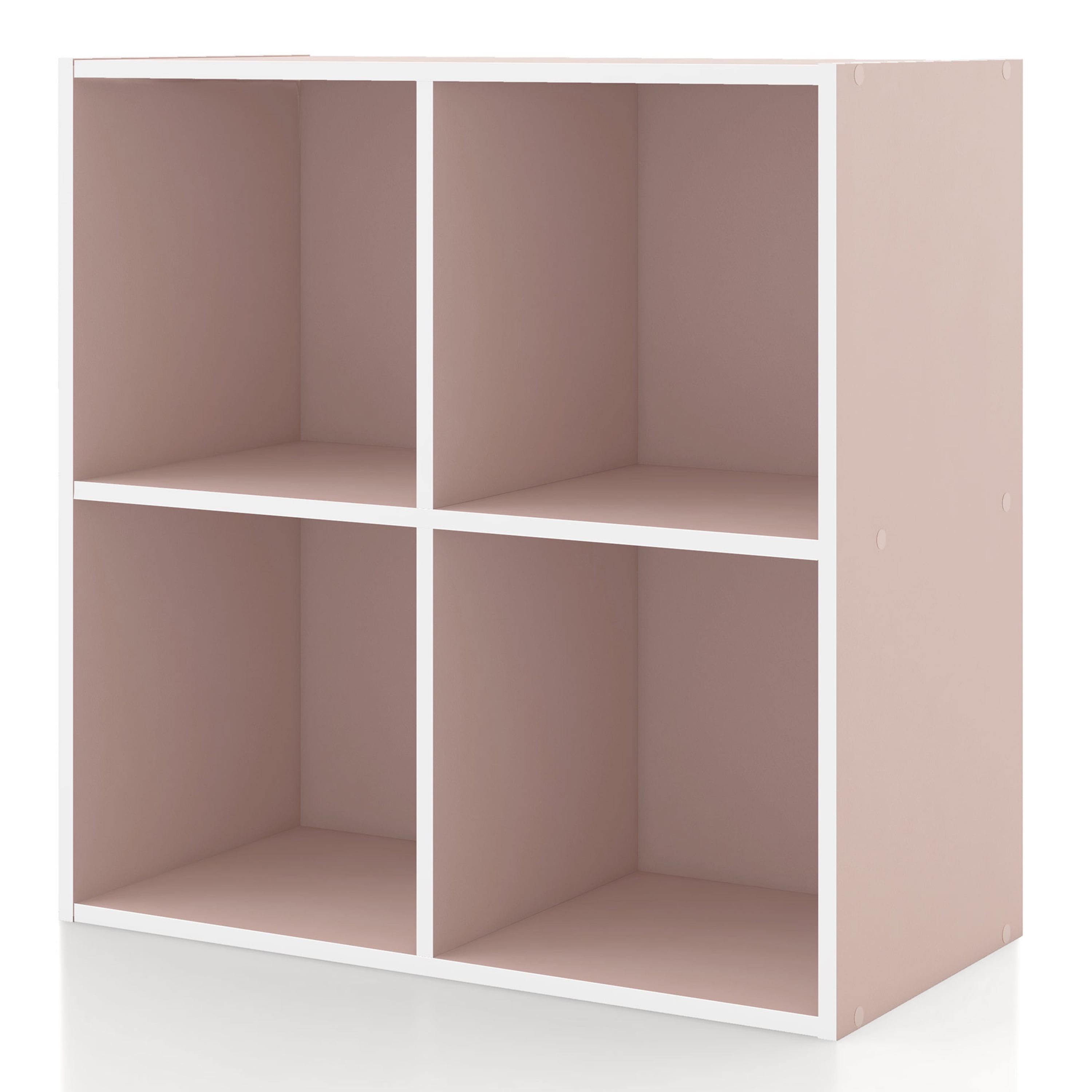 Furniture of America Brooks Stackable 4-Cube Wood Light Pink Kids ...
