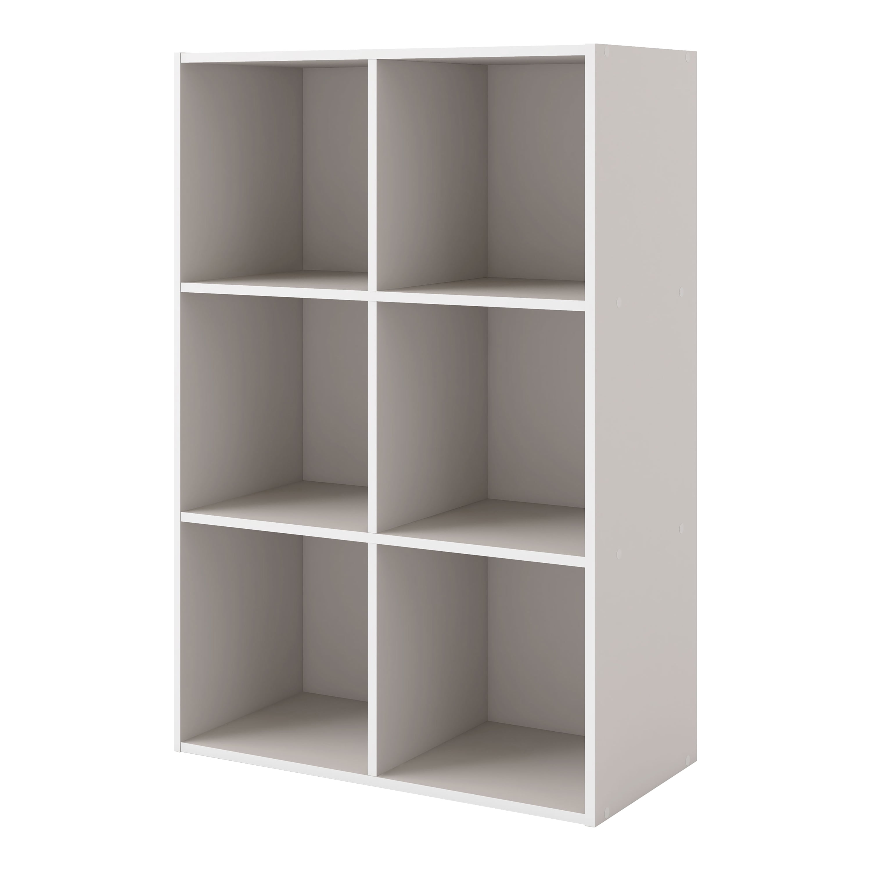 Furniture of America Brooks Stackable 6-Cube Wood Gray Bookcase ...