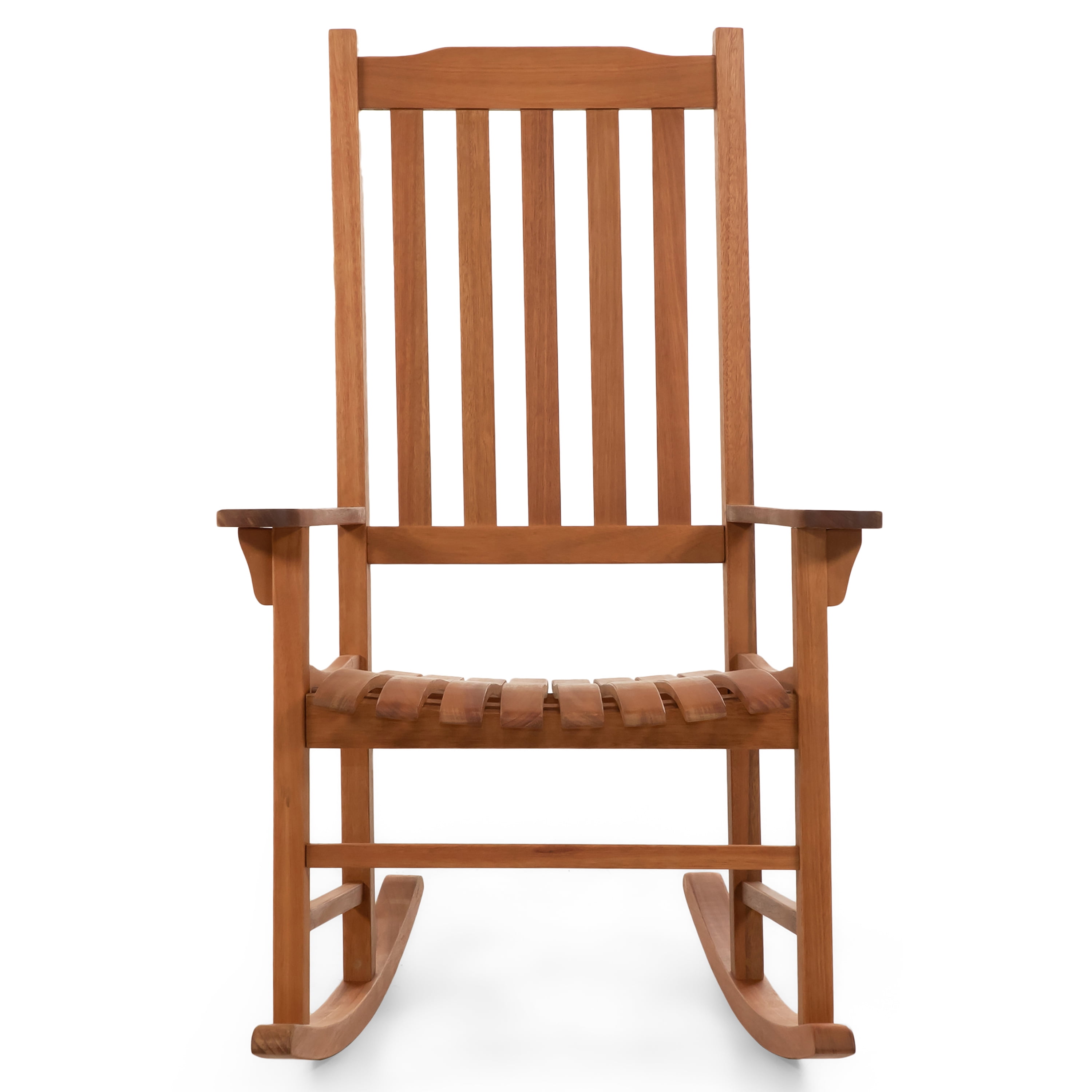 Furniture of America Buck Rustic Wood Slatted Patio Rocking Chair ...