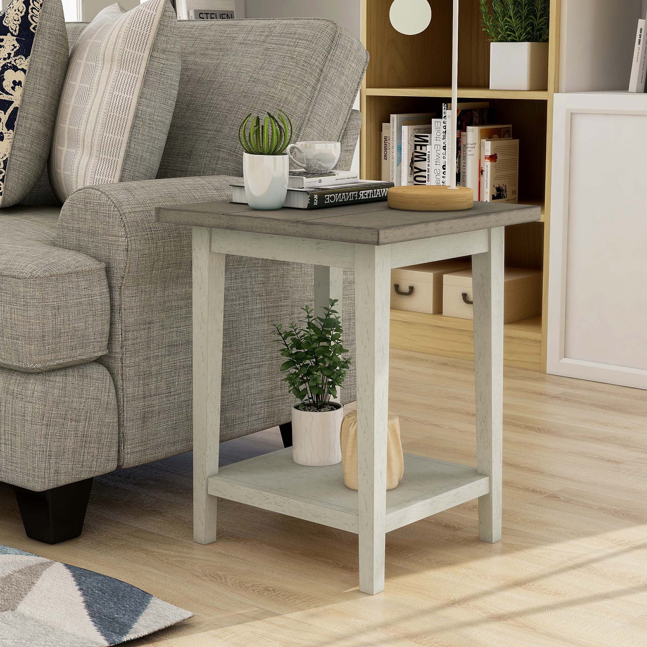 Furniture of America Burel 1-Shelf Side Table, Gray - Walmart.com