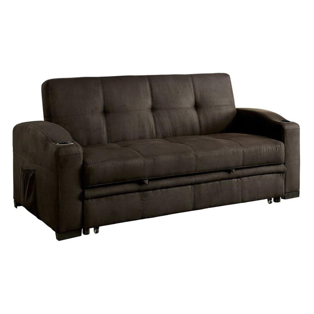 Furniture of America Byrde Transitional Fabric Convertible Sofa in ...