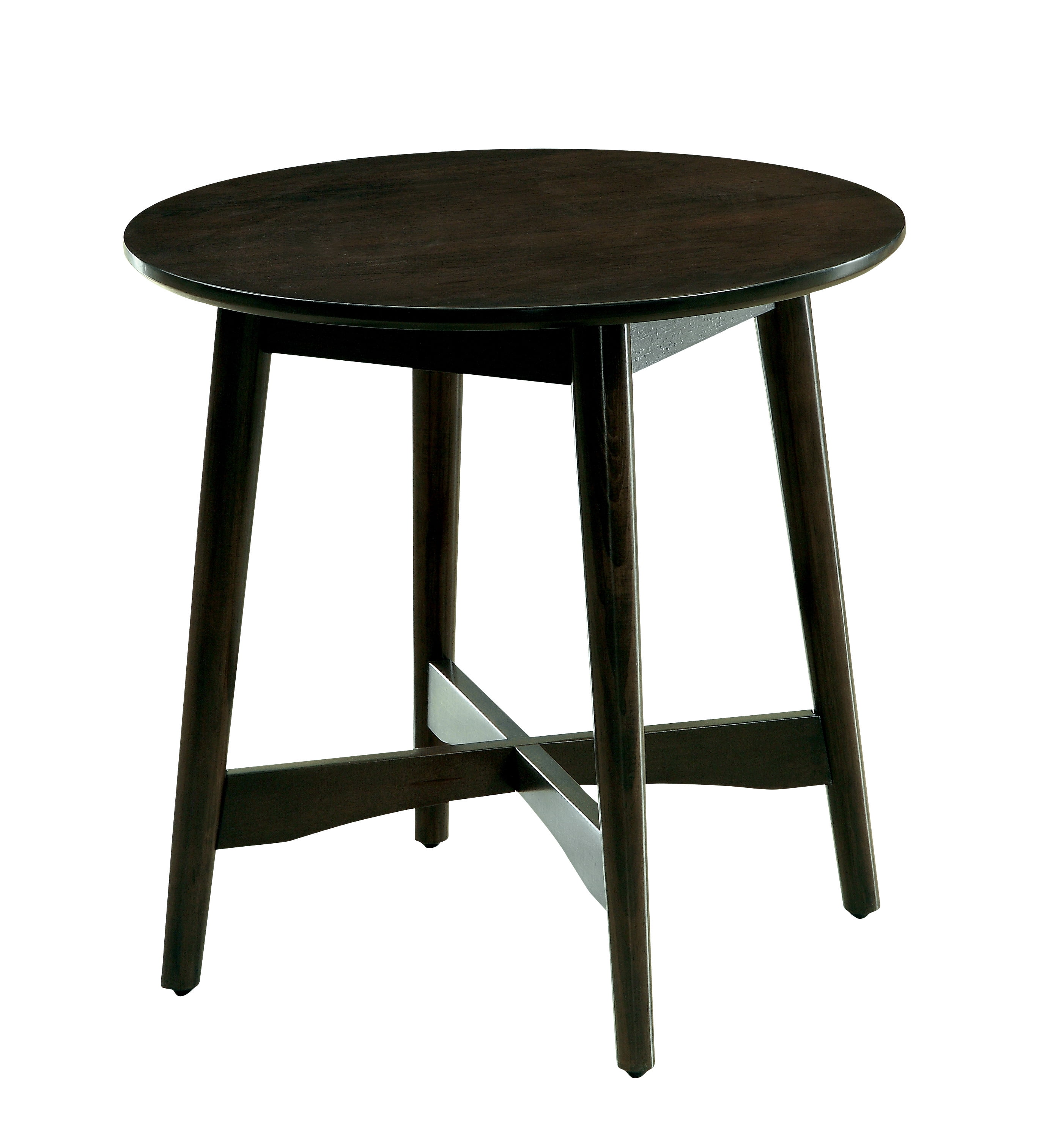 Furniture of America Castor Mid-Century Round End Table, Gray - Walmart.com