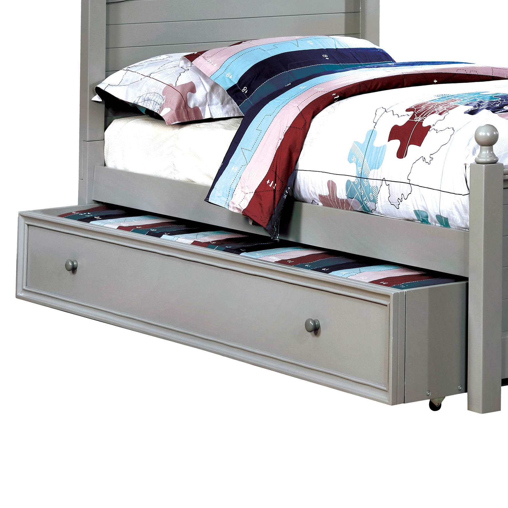 Furniture of America Cedric Wood Panel Kids Twin Bed with Trundle in ...