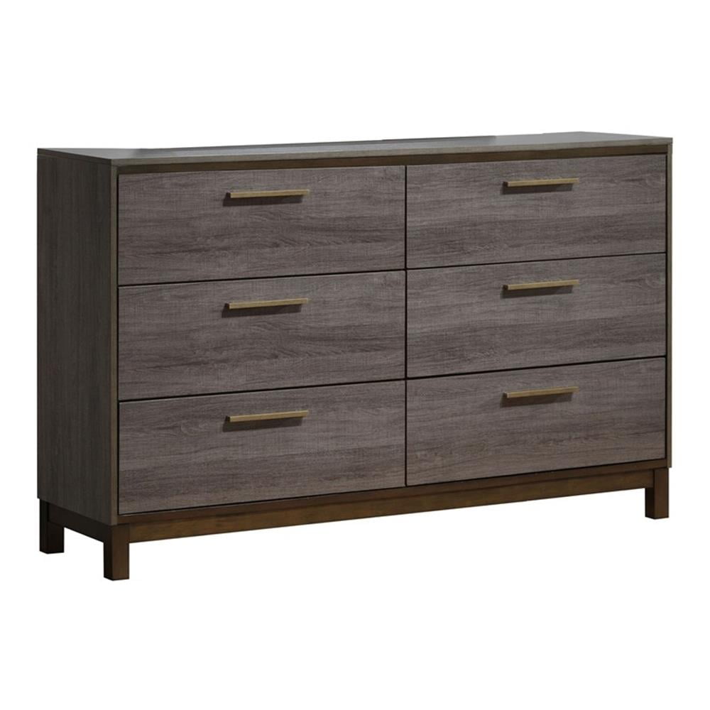 Furniture of America Charlsie Solid Wood 6-Drawer Dresser in Antique ...
