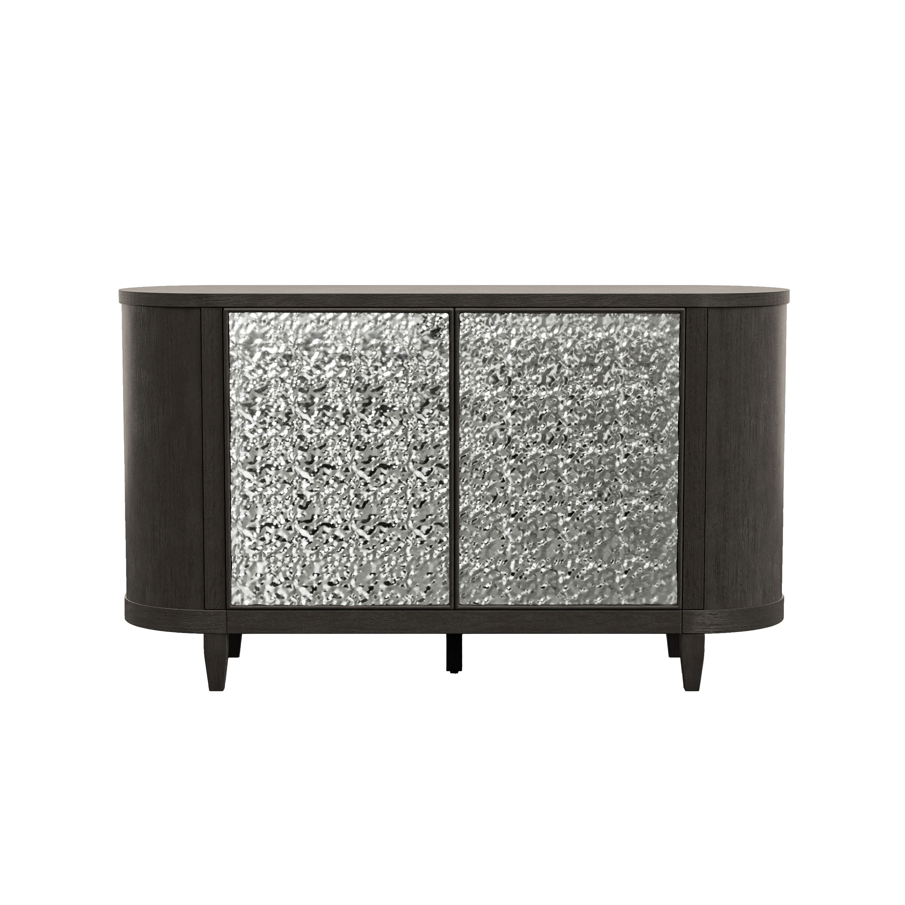 Furniture of America Cheri 2-Door Solid Wood Dining Server, Ash Gray ...