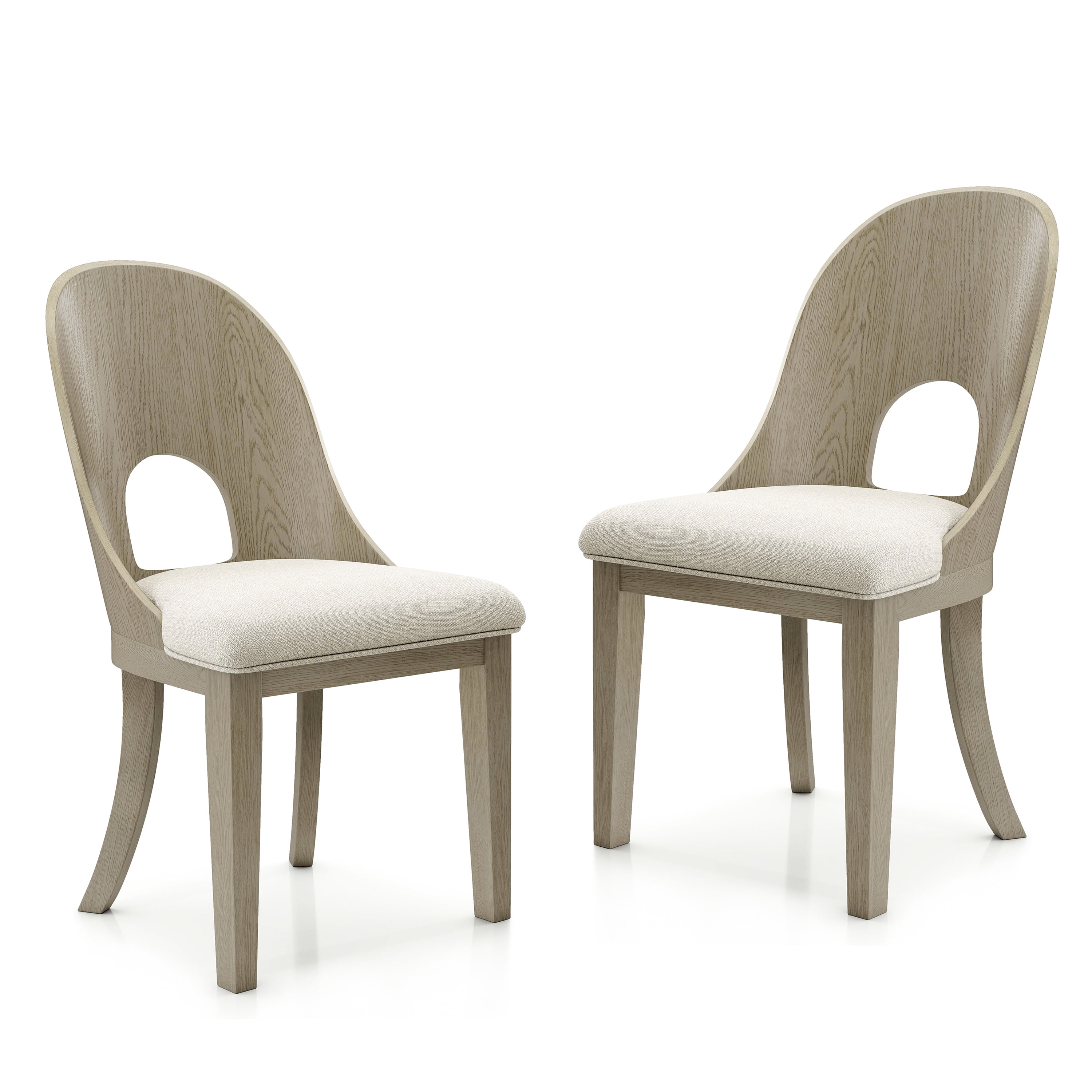 Furniture of America Cheri Bentwood Side Chairs - Set of 2 - Walmart.com