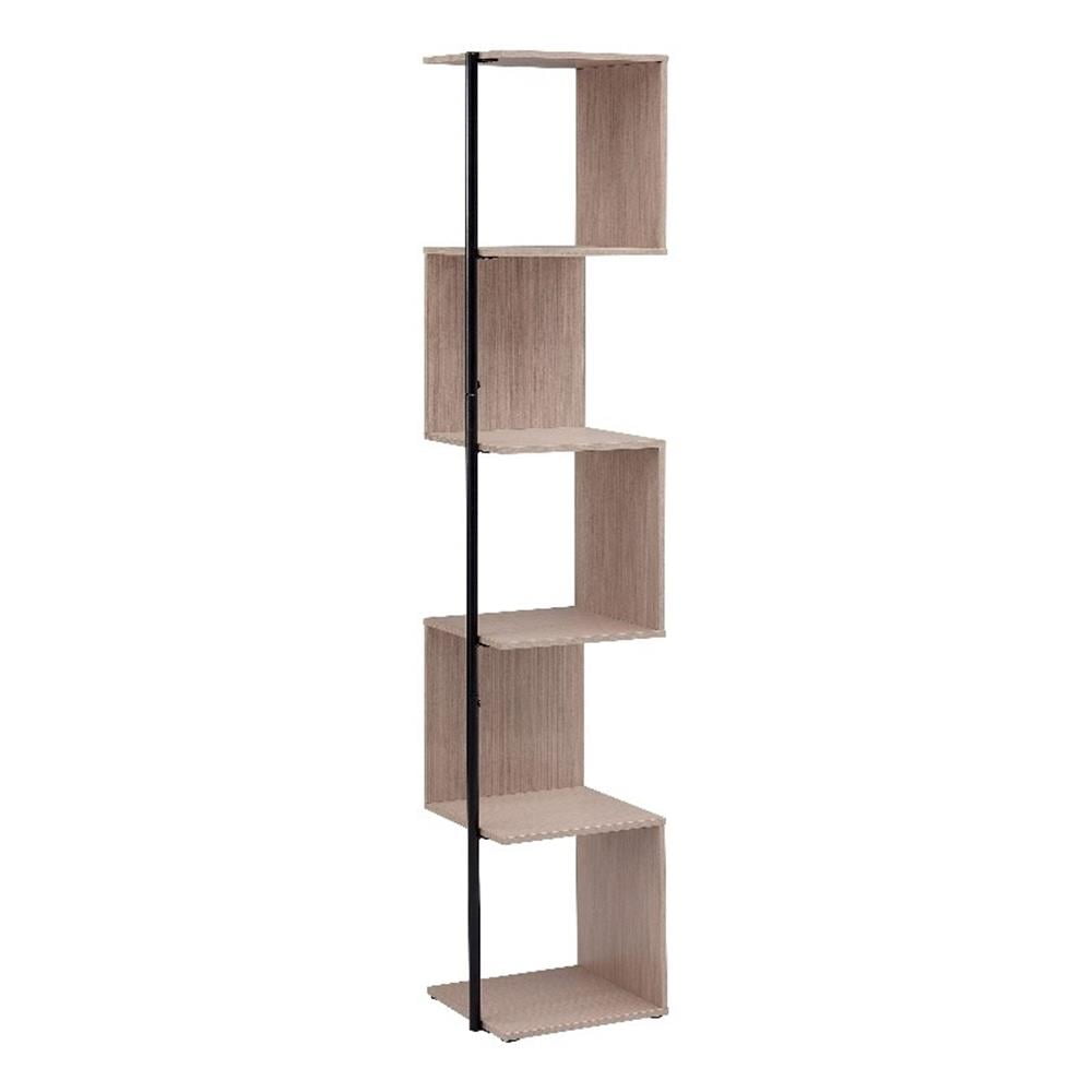 Furniture of America Cirion Modern Wood 5-Shelf Corner Bookcase in ...