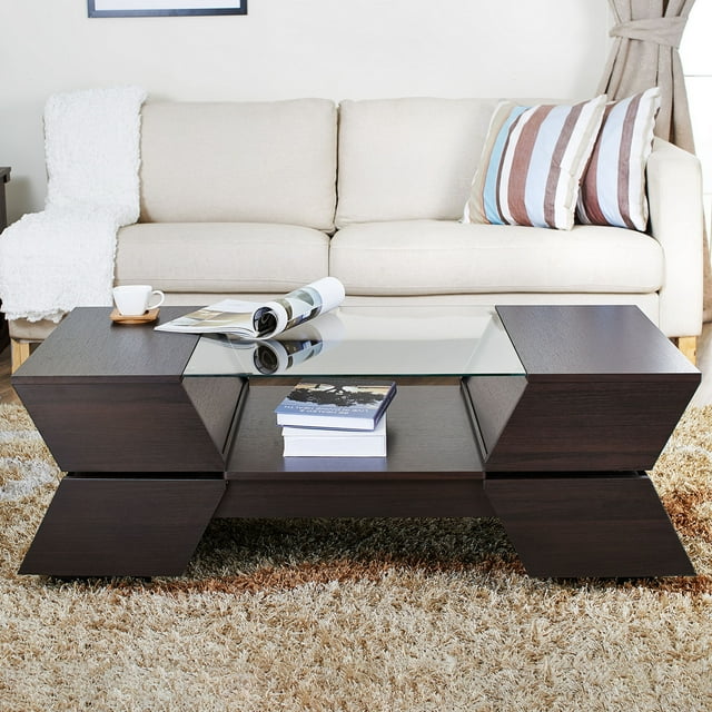 Furniture of America Colston Storage Coffee Table, Espresso - Walmart.com